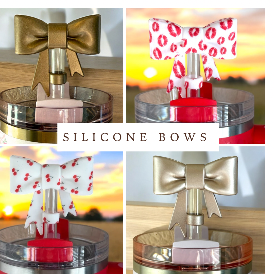 Silicone Bow Toppers for Tumbler Accessories – Grit & Grace Boutique