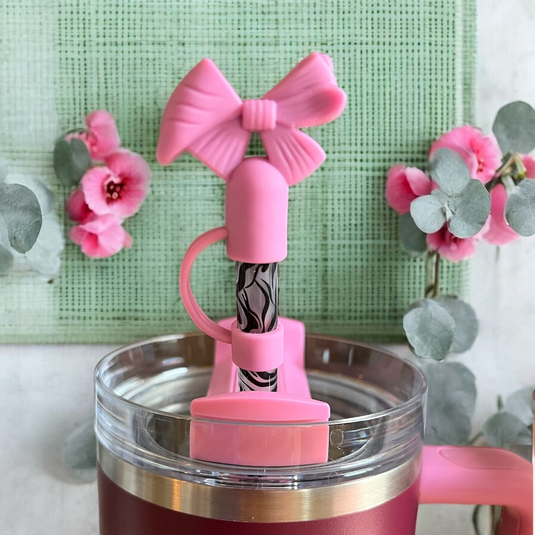 LSF Inspired Raspberry Pink Straw Topper – Grit & Grace Boutique